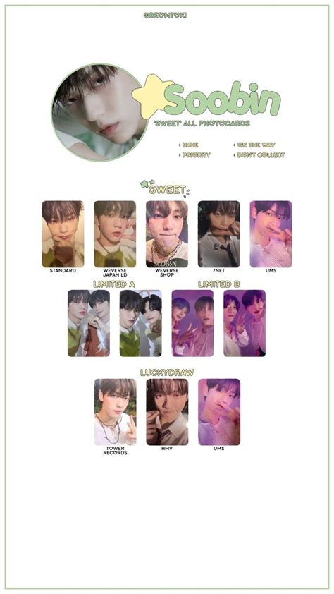 Txt Soobin Sweet Photocard Template Compras