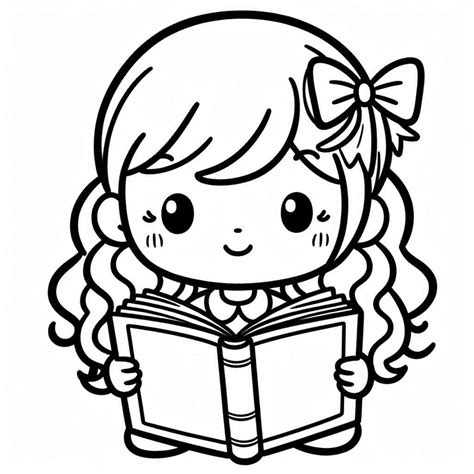 Dibujos De Ni A Leyendo Para Colorear Para Colorear Pintar E Imprimir