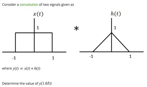 solved consider a convolution of two signals given as