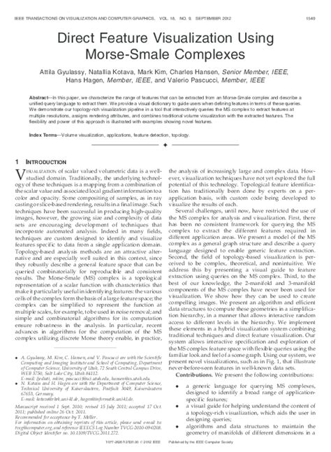 pdf direct feature visualization using morse smale complexes valerio pascucci