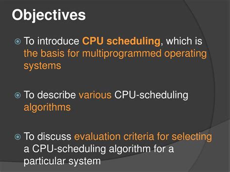 Ppt Csc Operating Systems Lecture Cpu Scheduling