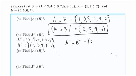 set theory example combining operations youtube