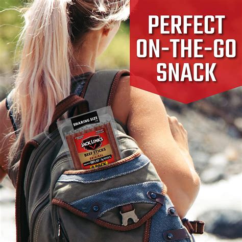 Jack Links Beef Sticks Original Protein Snack Meat Stick Made With 100 Beef No Added Msg