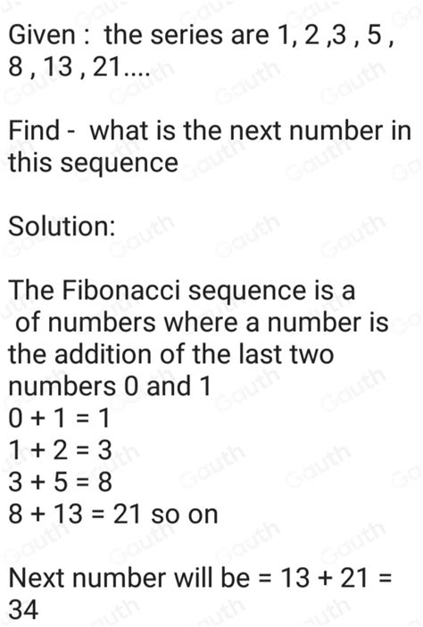 solved 1 2 3 5 8 13 21 what is the next number in this sequence [algebra]
