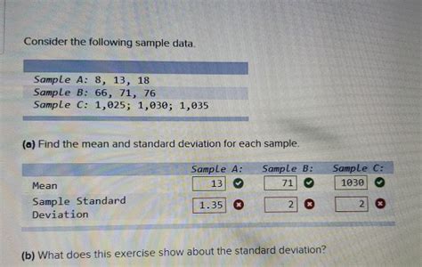 solved consider the following sample data sample a 8 13