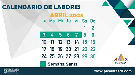 Calendario De Juzgados Pares Y Nones De La CDMX 2023 Pasantes DF