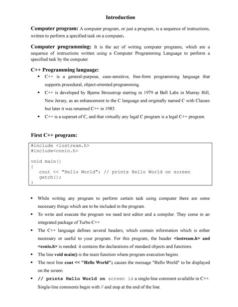 assignment no 1 basics introduction computer program a computer program or just a program