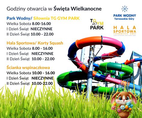 Wi Teczne Godziny Otwarcia Naszych Obiekt W Park Wodny I Hala
