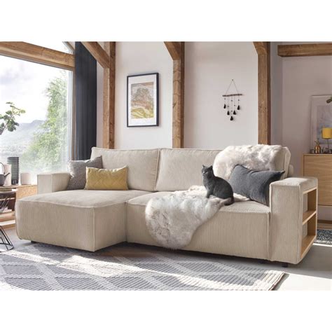 BOBOCHIC Nihad canapé d angle réversible convertible 5 places avec