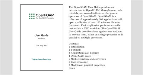 openfoam v9 user guide chapter 2 tutorials [tutorials] openfoam programming tutorials for