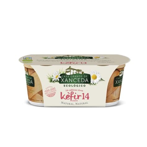 Kéfir suave y natural ecológico Casa Grande de Xanceda sin gluten pack