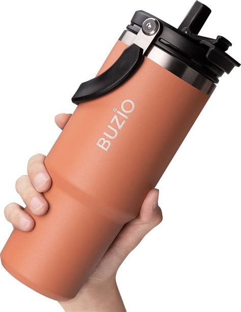 Buzio 30 Oz Insulated Tumblers With Handle And Straw Insulated Vacuum