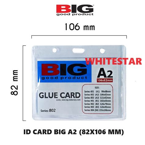 Jual Id Card Mika Big A2 106x82 Mm Keplek Name Tag Glue Card
