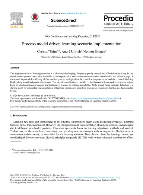 pdf process model driven learning scenario implementation