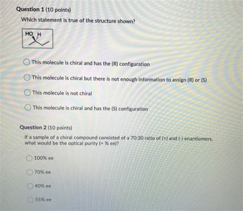 solved question 1 10 points which statement is true of the