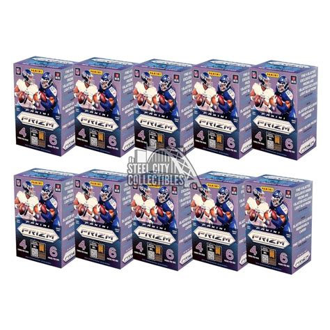 2022 Panini Prizm Football Blaster Box 10 Box Lot Green Light Blue