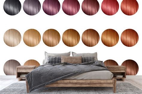 Naklejka Hair Color Palette With A Range Of Swatches Tints Color