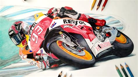 Drawing Marc Márquez MotoGP Drawing a MotoGP Rider YouTube
