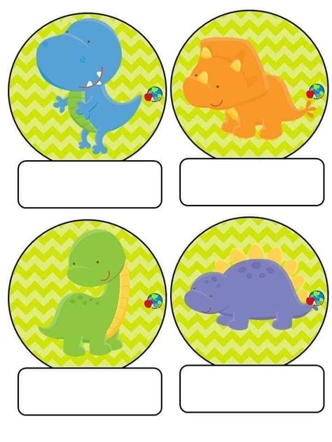 Printable Dinosaur Cupcake Toppers