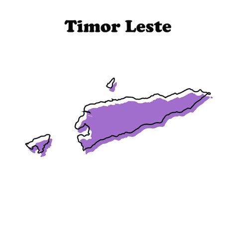 Premium Vector Stylized Simple Red Outline Map Of East Timor