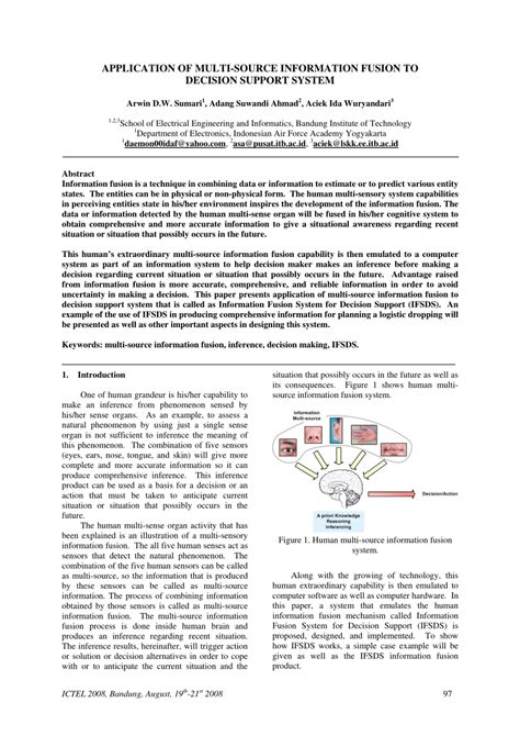 pdf application of multi source information fusion to decision support system
