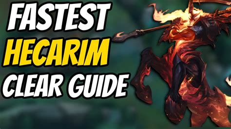The FASTEST Hecarim Jungle Clear Season 12 Optimal Hecarim Jungle