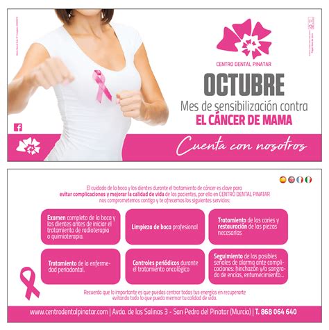Mes de Sensibilización sobre el Cáncer de Mama Centro Dental Pinatar