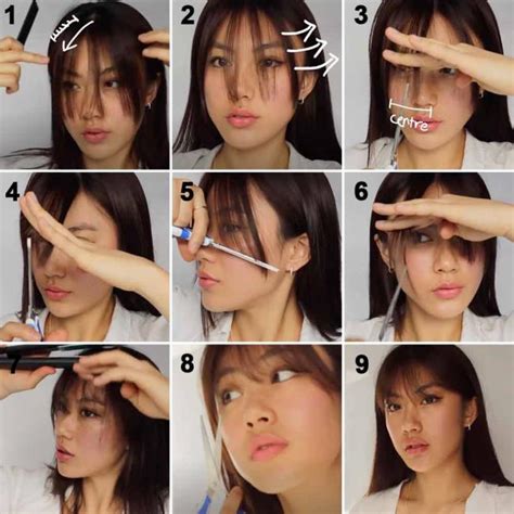 How To Cut Bangs Diagram