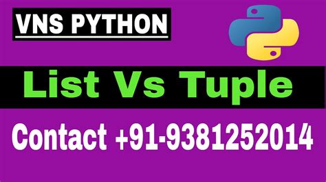 List Vs Tuple Difference Between List And Tuple Python Interview