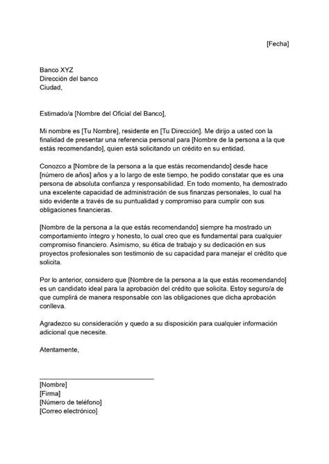 The Best Modelo De Carta De Referencia Personal Word References Mary