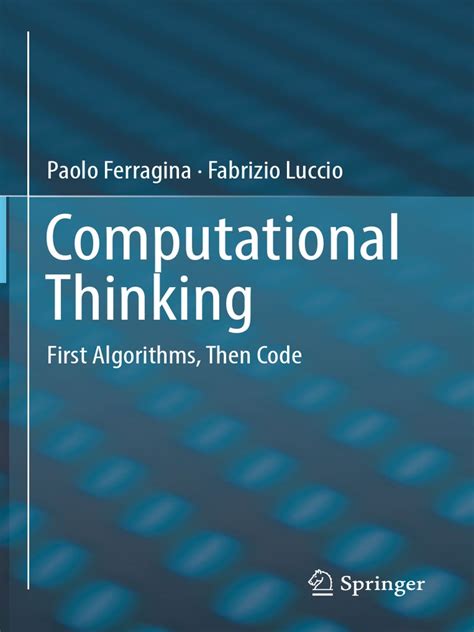 computational thinking pdf computational complexity theory algorithms