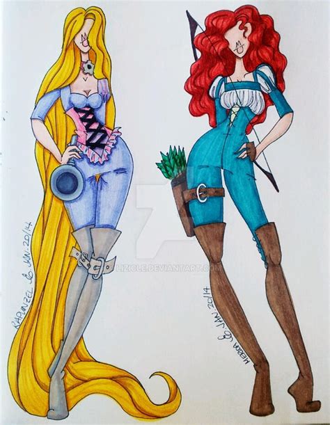 Steampunked Disney Rapunzel And Merida By Lizicle On Deviantart