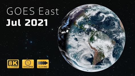 8K GOES East Jul 2021 Satellite Slo Mo Time Lapse YouTube