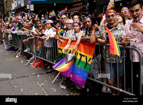 New York New York Usa 25th June 2023 The 2023 Ny Pride Parade Held Along Fifth Avenue In