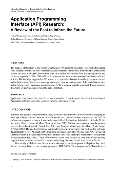 pdf application programming interface api research a review of the past to inform the future