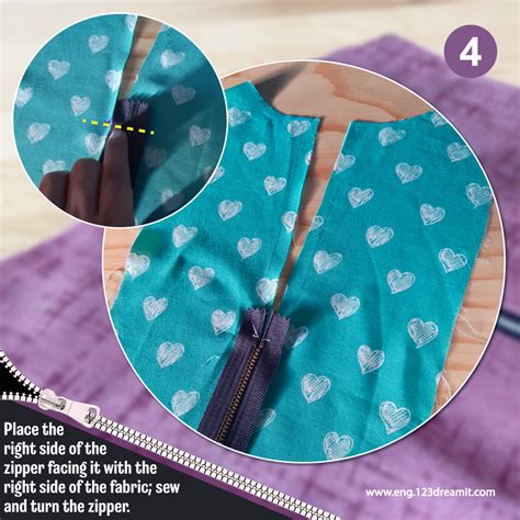 How To Sew An Exposed Zipper 123 Dream It
