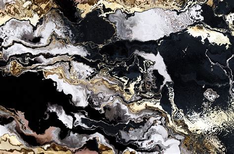 Black And Gold Marble Desktop Wallpaper