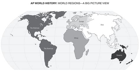 Regions Of The World Map Ap World History