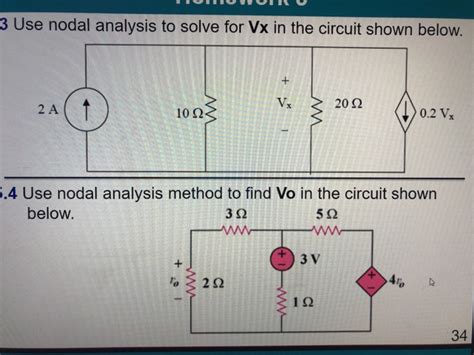 Solved Use Nodal Analysis To Solve For Vx In The Circuit Chegg