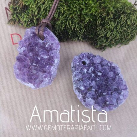Colgante DRUSA de amatista Modelo Cristina Gemoterapia Fácil