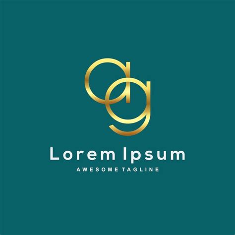 Diseño elegante del logotipo del monograma de la letra ag Vector Gratis