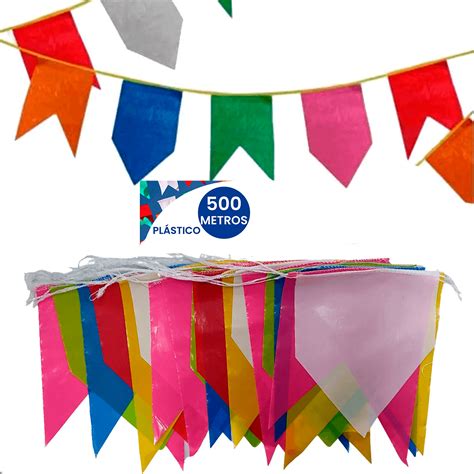 Kit Bandeirinha Festa Junina Metro Bandeirola De Plastico Tem Tem