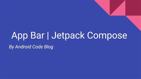 Jetpack Compose Top Bar Tutorial Material Youtube