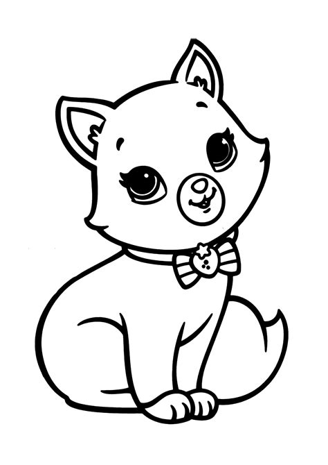 Gatinha Fofa Para Colorir Imprimir Desenhos