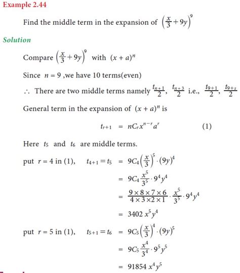 binomial theorem definition formula theorem solved example problems exercise mathematics