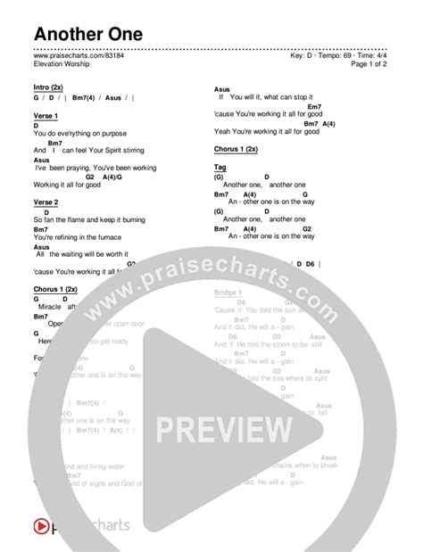 Another One Chords PDF Elevation Worship PraiseCharts