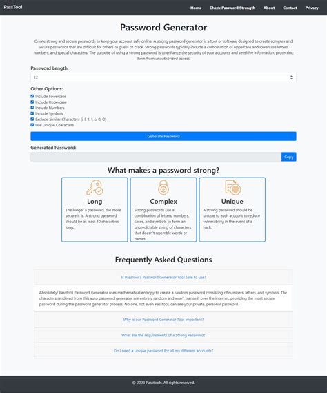 passtool php password generator and checker by 237coders codester