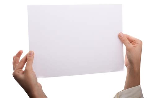 Hoja De Papel En La Mano Foto Premium