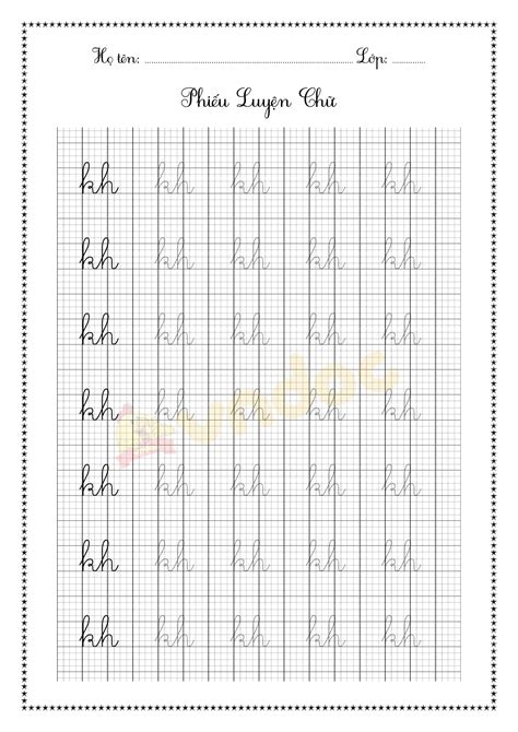 Mẫu tập viết lớp 1 chữ ghép Tập tô chữ ghép ch gh gi ng ngh nh kh ph
