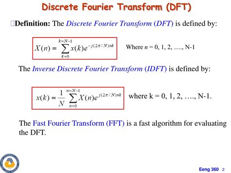 Ppt Chapter D Iscrete Fourier Transform Dft Powerpoint